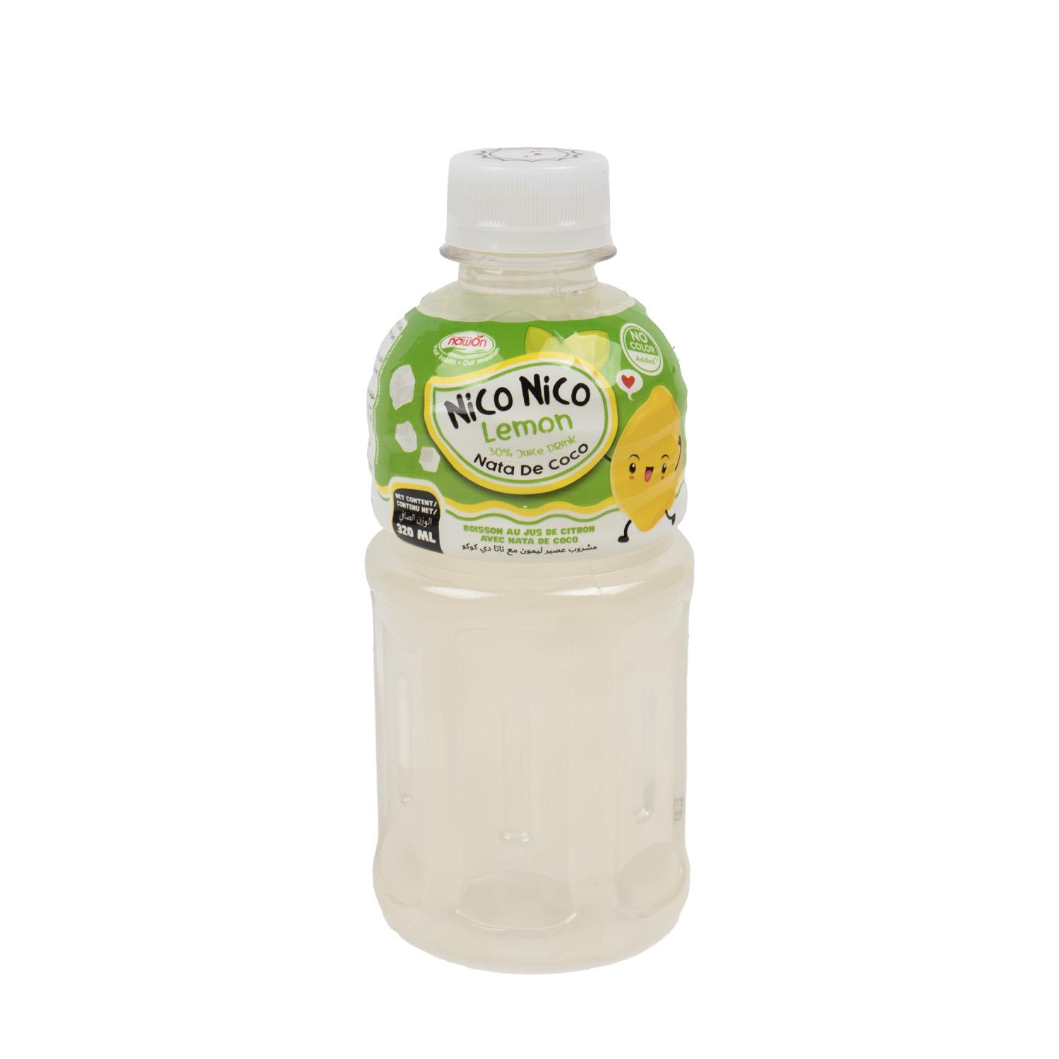 Bebida con Nata de Coco Sabor Limón Nico Nico 320 ml - Toyo Foods