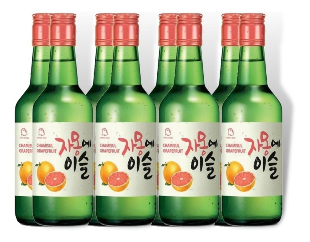 Paquete De 8 Sojus Sabor Toronja, Jinro, 360 Ml - Toyo Foods